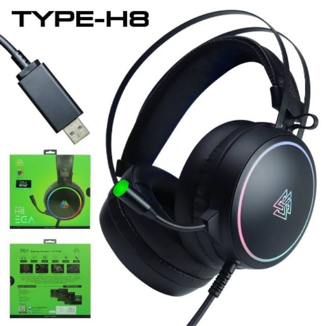 New EGA TYPE H8 Gaming Headset 7.1 Virtual Surround ของแท้ หูฟังเกมส์ ...