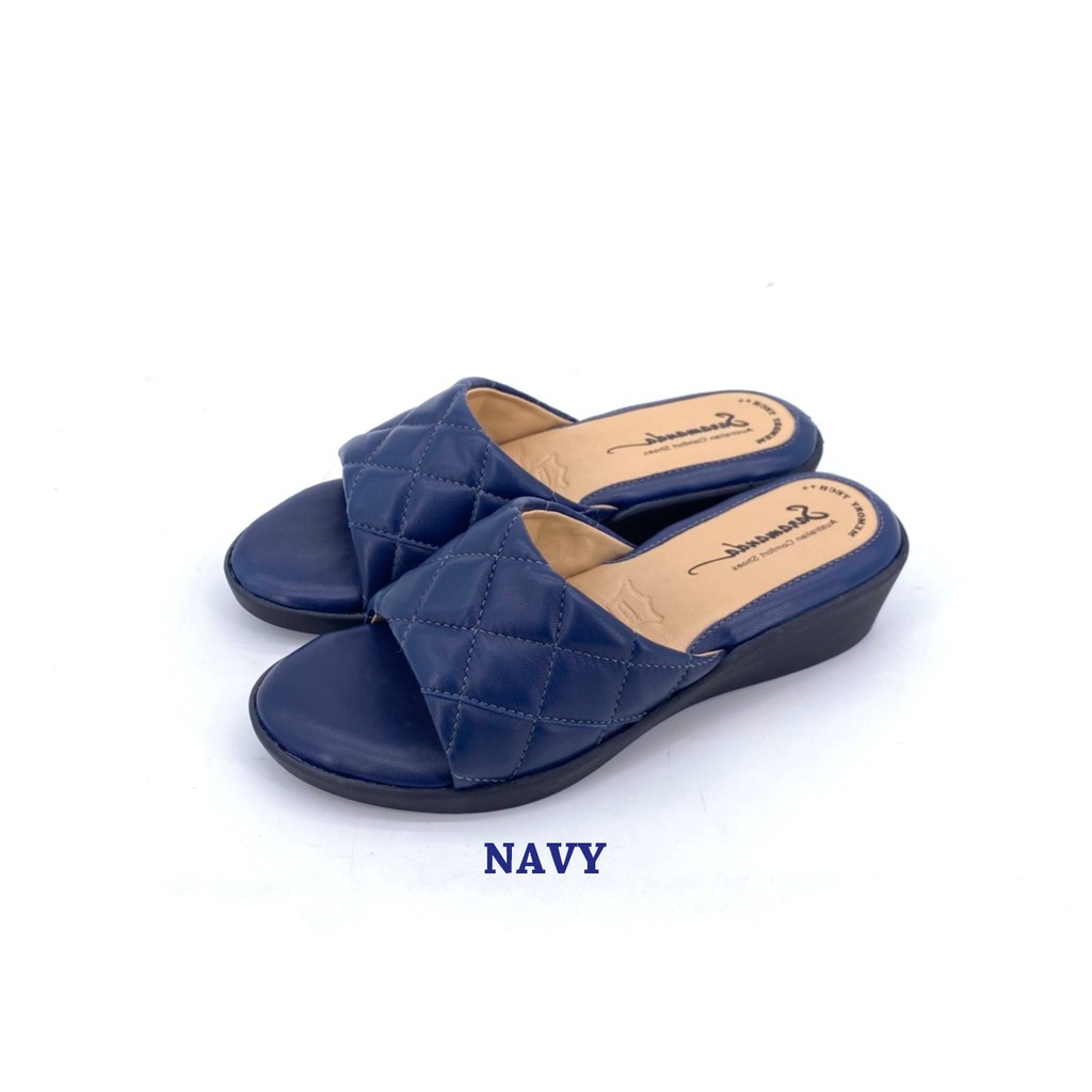 Saramanda รุ่น 202025 รองเท้าแตะผู้หญิง แบบสวม หนังแกะ มี 8 สี ...