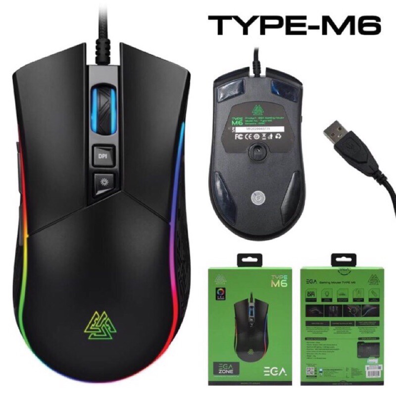 EGA M6 GAMING MOUSE TYPE M6 | Shopee Thailand