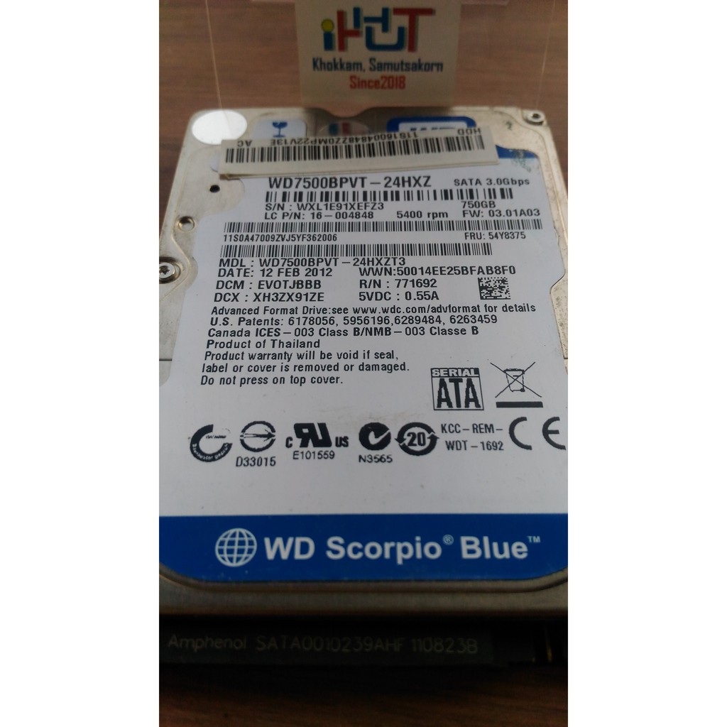 HARDDISK NOTEBOOK WESTERN DIGITAL (WD) SCORPIO BLUE 750GB - gustzilla ...