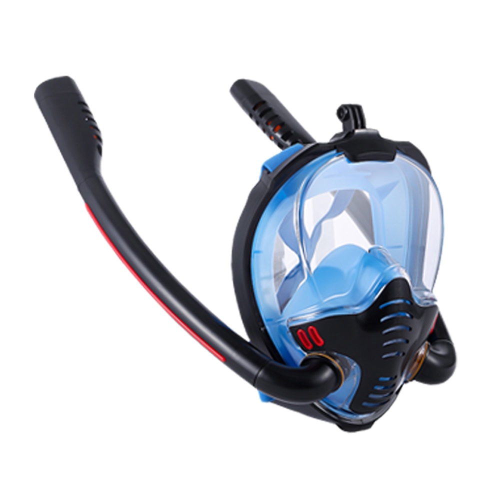 Scuba Diving Mask Double Tube Silicone Full Dry Snorkeling Mask Adult ...