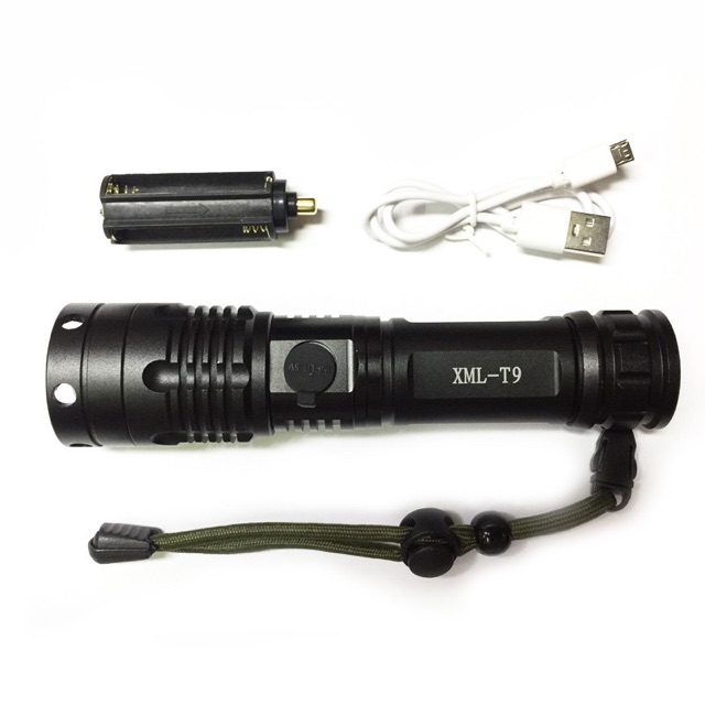 ไฟฉายแรงสูง ไฟฉายซูม XML T9 JX-8890 USBราคาถูกสุด - leluxshoping - ThaiPick