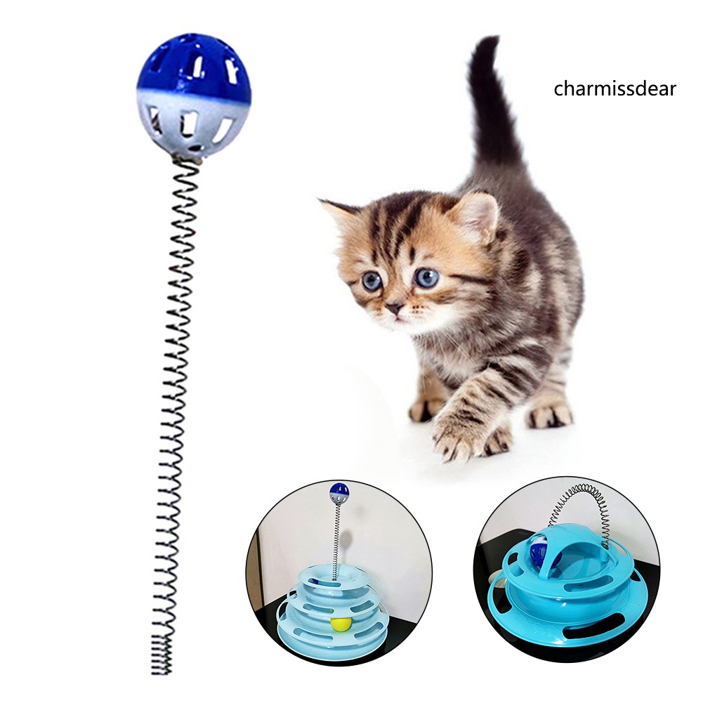 ☼cmi Funny Pet Cat Spring Bell Ball Interactive Toy Replacement ...