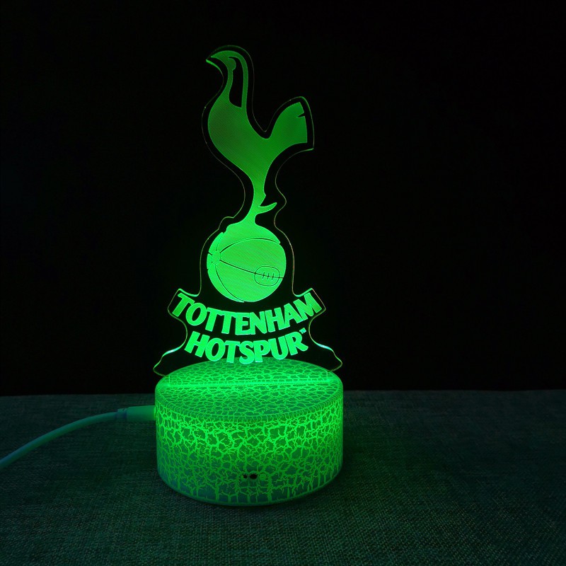 Football 3D Acrylic LED Night Light Illuminated USB Desk Lamp Remote ...