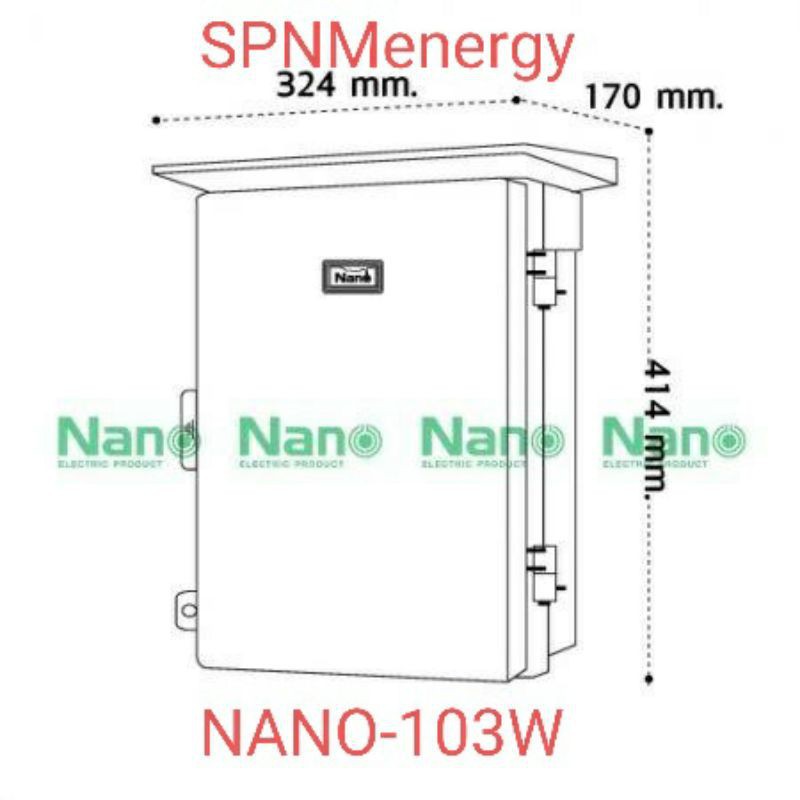 ราคาถูกขายดีเป็นเทน้ำเทท่า ตู้ไฟ ตู้กันน้ำพลาสติก NANO ฝาทึบ เปิด-ปิด ...
