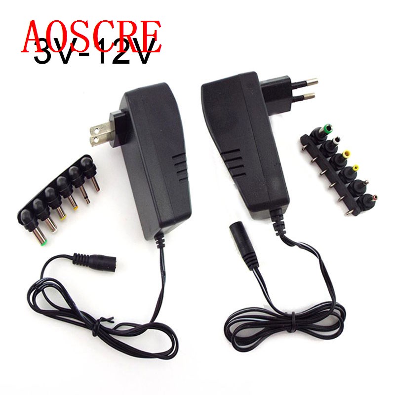 อะแดปเตอร์ชาร์จ Ac Dc 3V 4.5V 5V 6V 7.5V 9V 12V ปรับได้สําหรับกล้องวงจรปิด Cctv - hejunkeji1125 ...