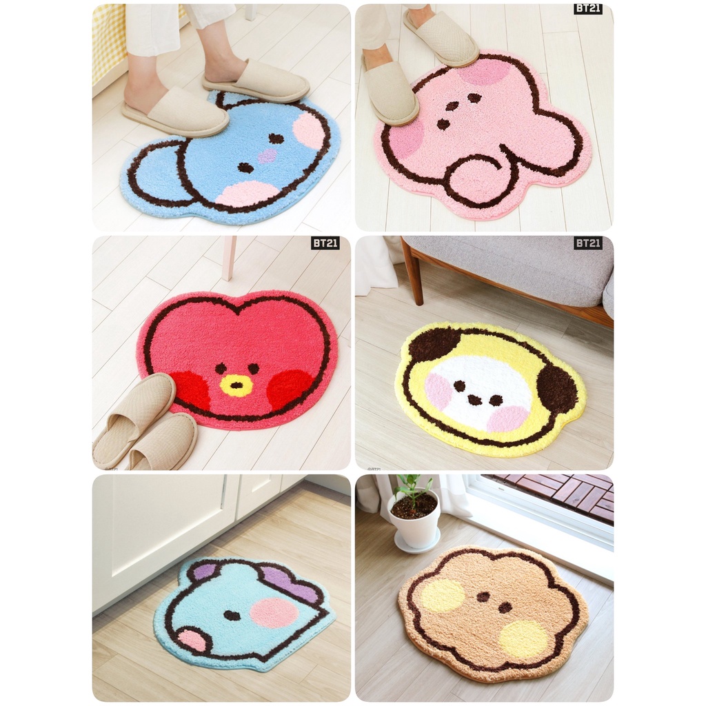 BT21 พร้อมส่ง พรมเช็ดเท้า Minini Face Rug - myeongnang - ThaiPick