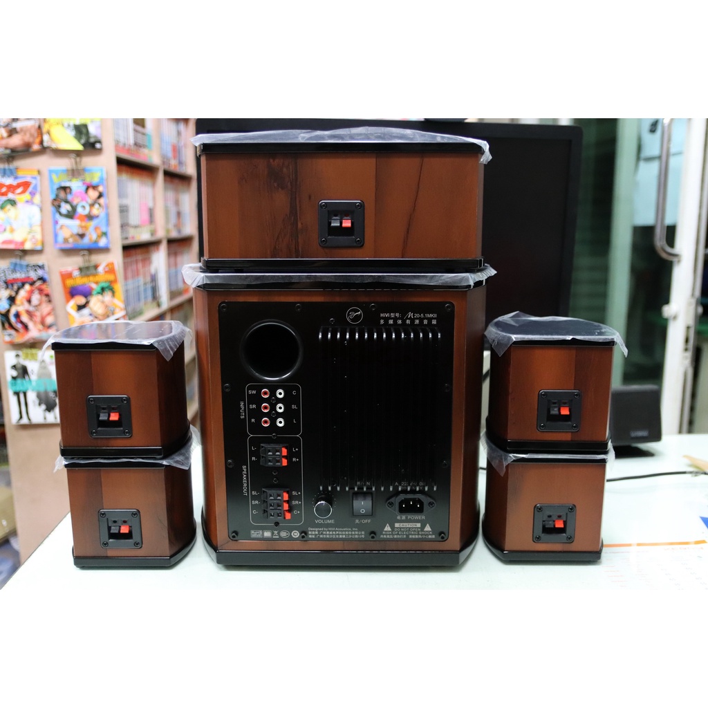 ลำโพง 5.1 Swans HIVI M20-5.1MKII มีแอมป์ในตัว สภาพดีมาก มีกล่อง คู่มือ ...