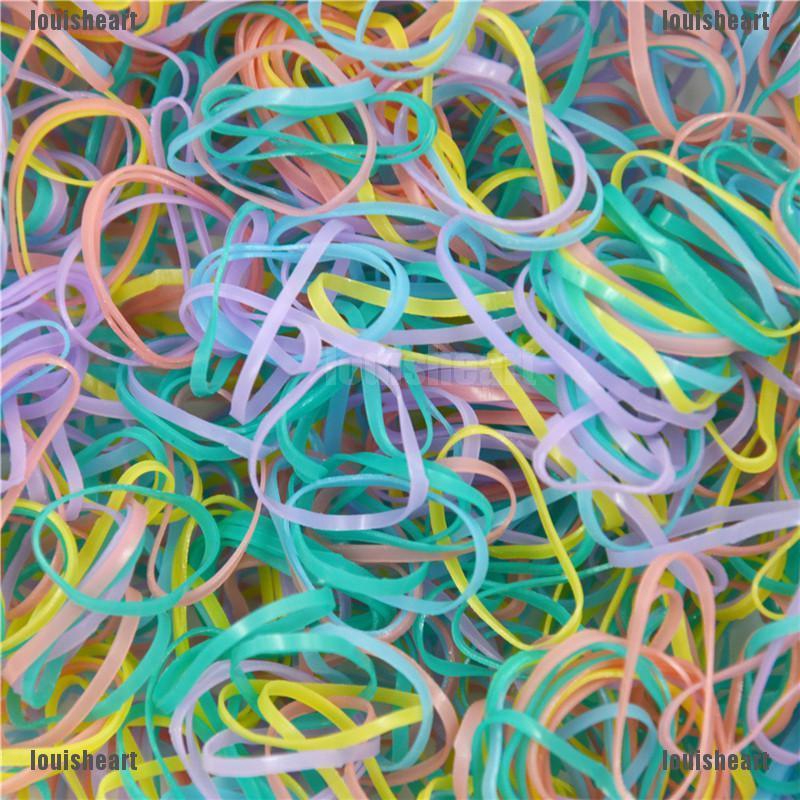 thro 4000Pcs Mixed Color Baby Girls TPU Rubber Hair Bands Holders ...