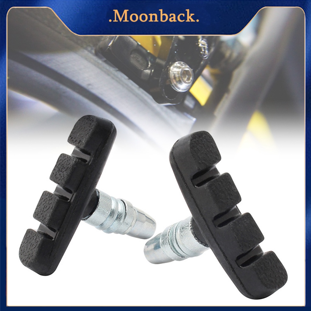 Moon_1 Pair Bike Braking Pad Exquisite Workmanship Hard-wearing Rubber ...