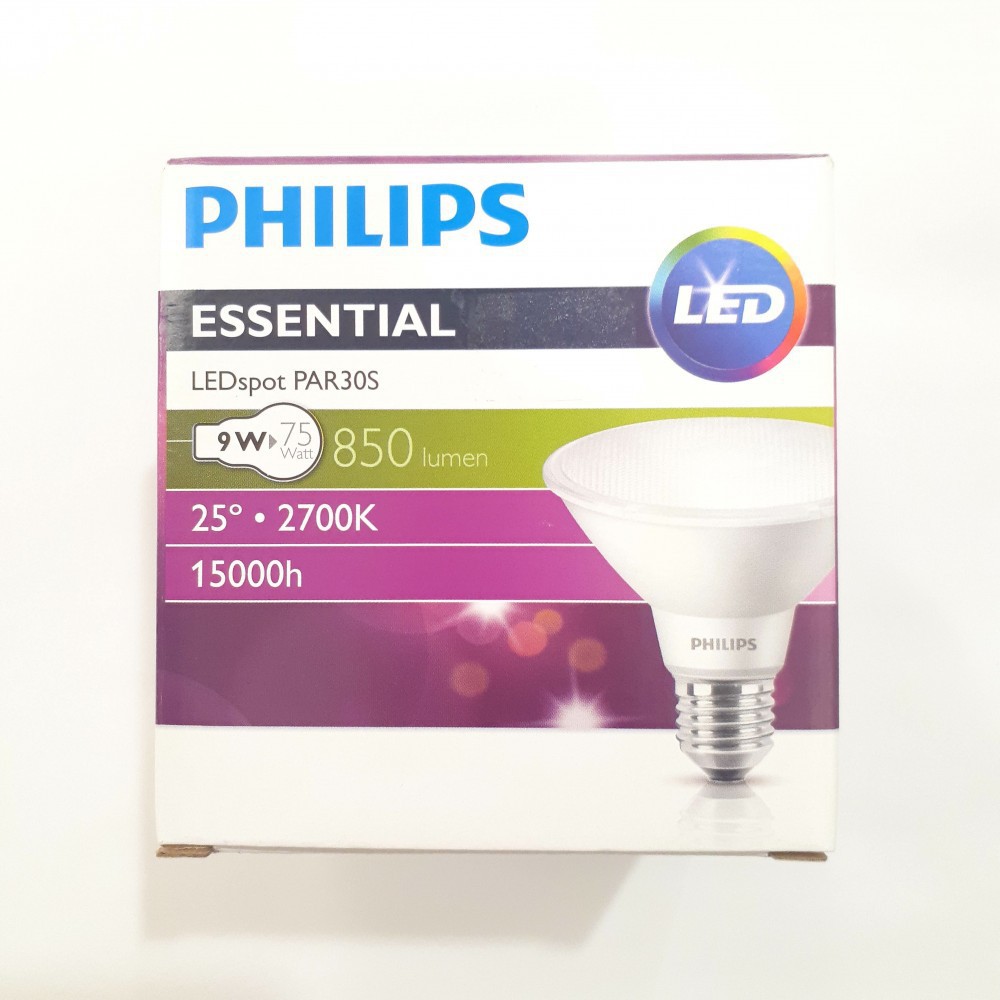 หลอด PAR30 Philips 9W Warmwhite E27 ฟิลลิป์ philips essential led spot ...