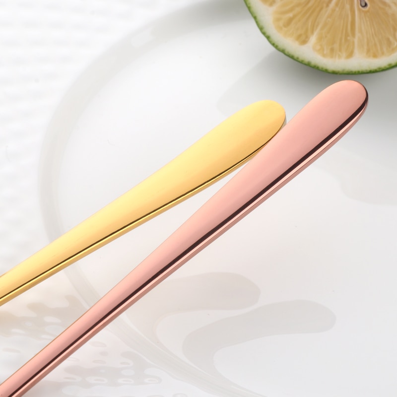 8 Colors Stainless Steel Dinner Fork Set Korea Colourful Dessert Fork ...