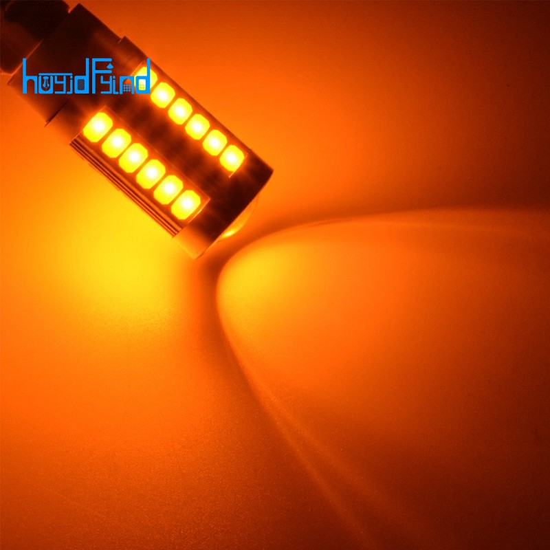 7443 T20 Led Bulbs Amber Yellow 900 Lumens Super Bright Turn Signals ...