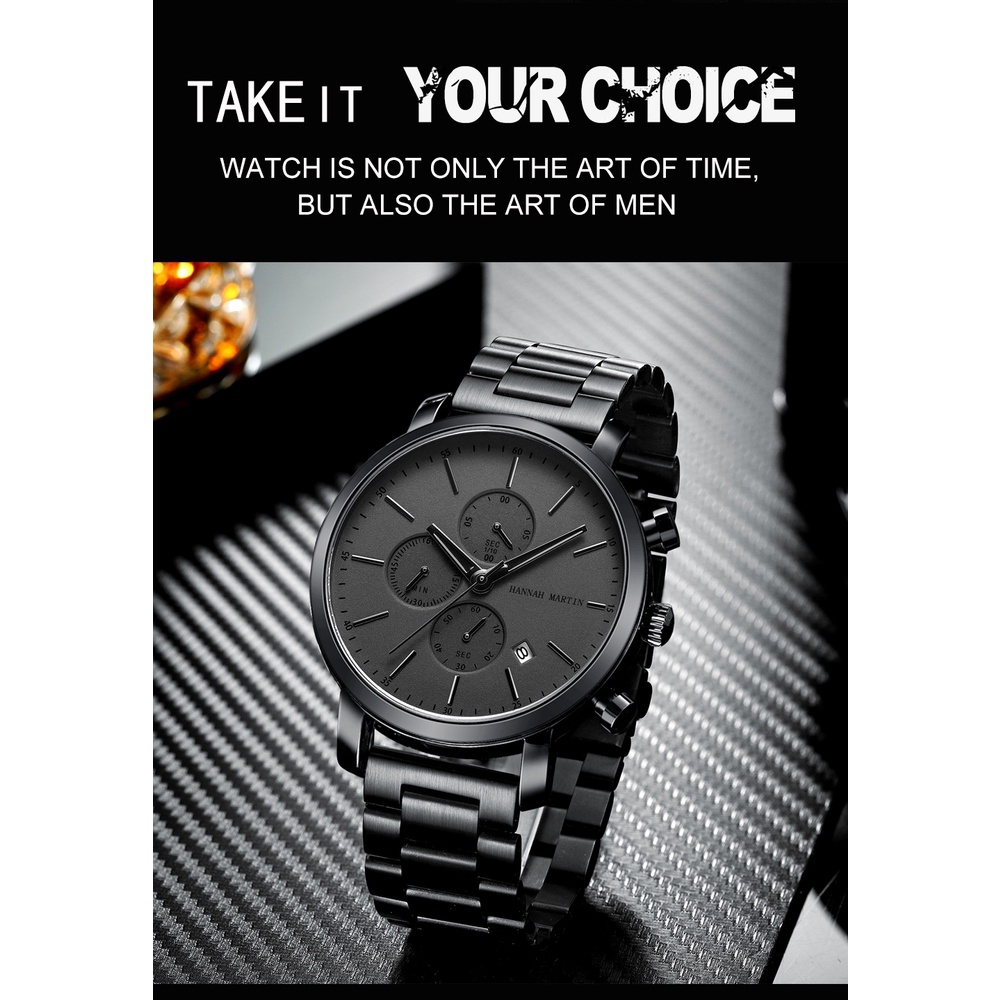 Men Watches Top Brand Fashion multifunction small dial Stainless Steel ...