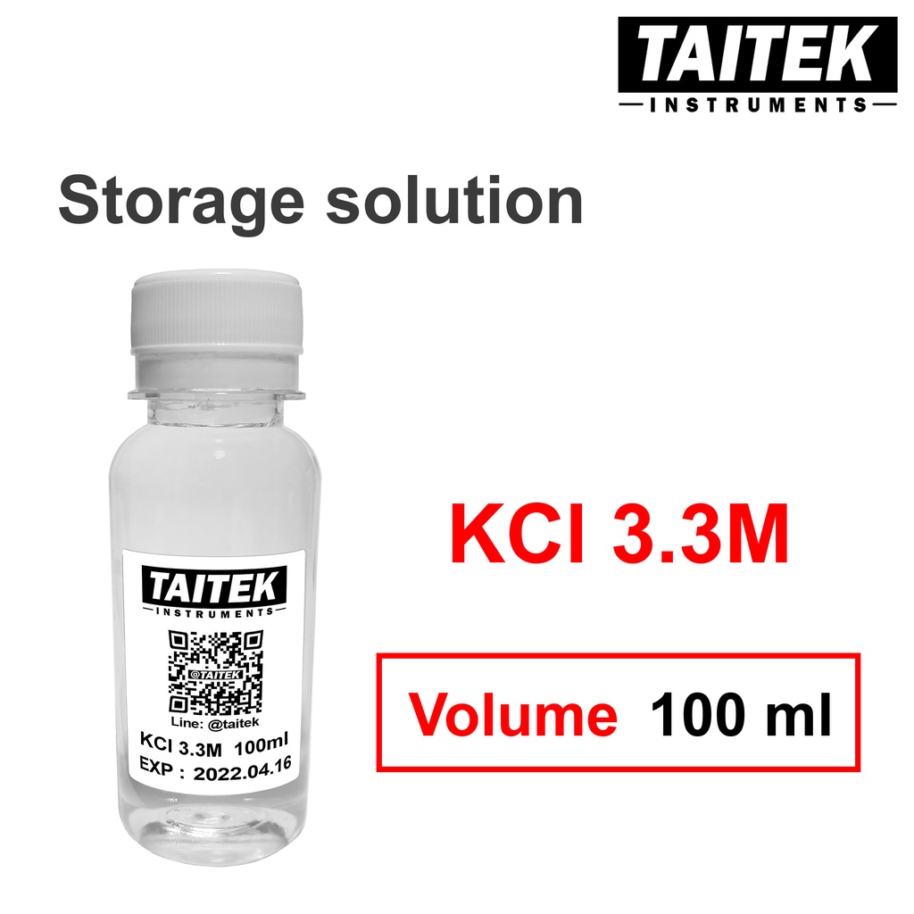 น้ำยาเก็บรักษาหัววัด Storage solution Saturated KCl 3.3M สำหรับเครื่อง ...