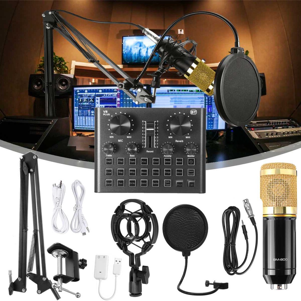 BBm 800 Karaoke Condenser Microphone Mic For Pc Studio Microphone ...