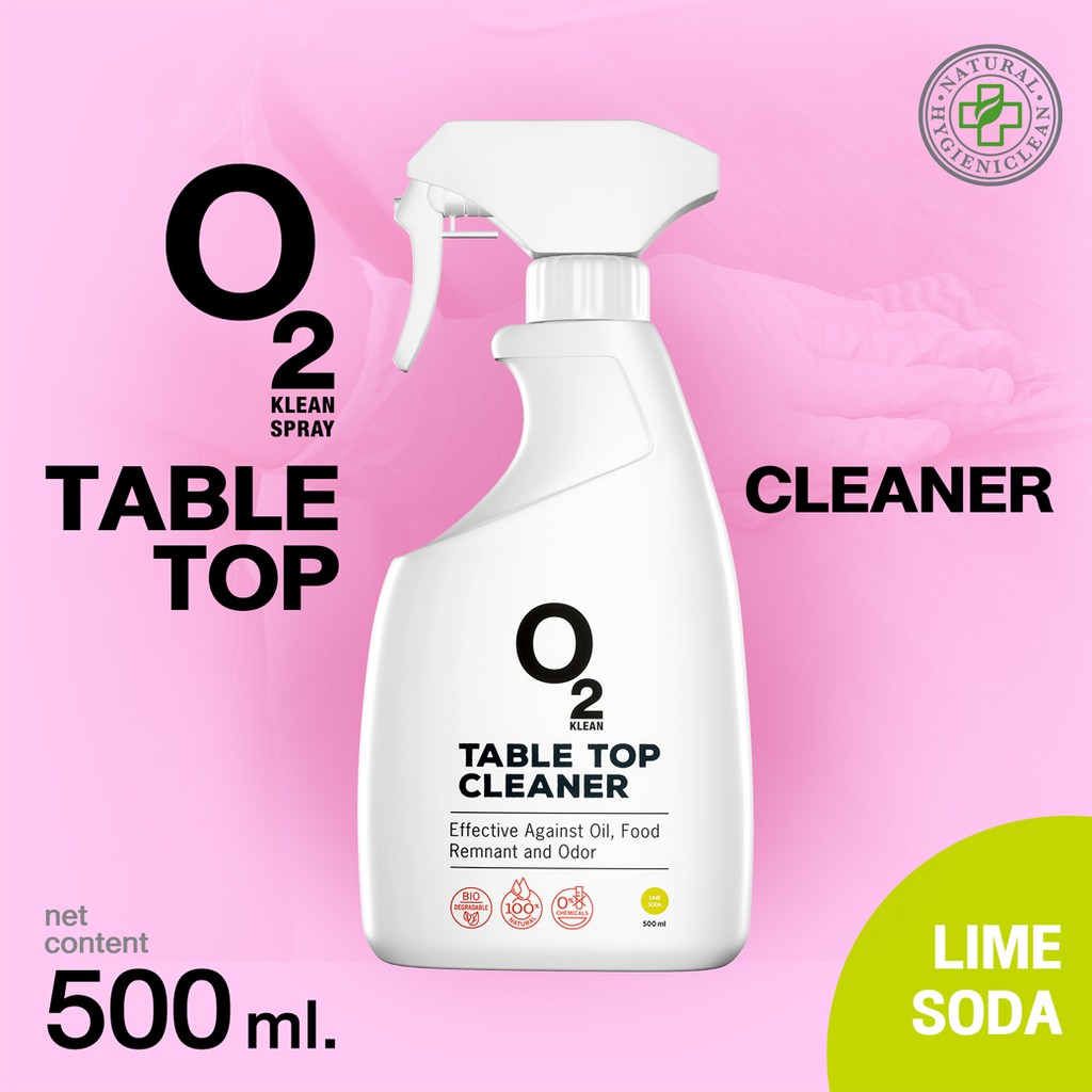 O2 Klean Table Top Cleaner โอทูคลีน น้ำยาทำความสะอาดโต๊ะอาหารและครัว ...