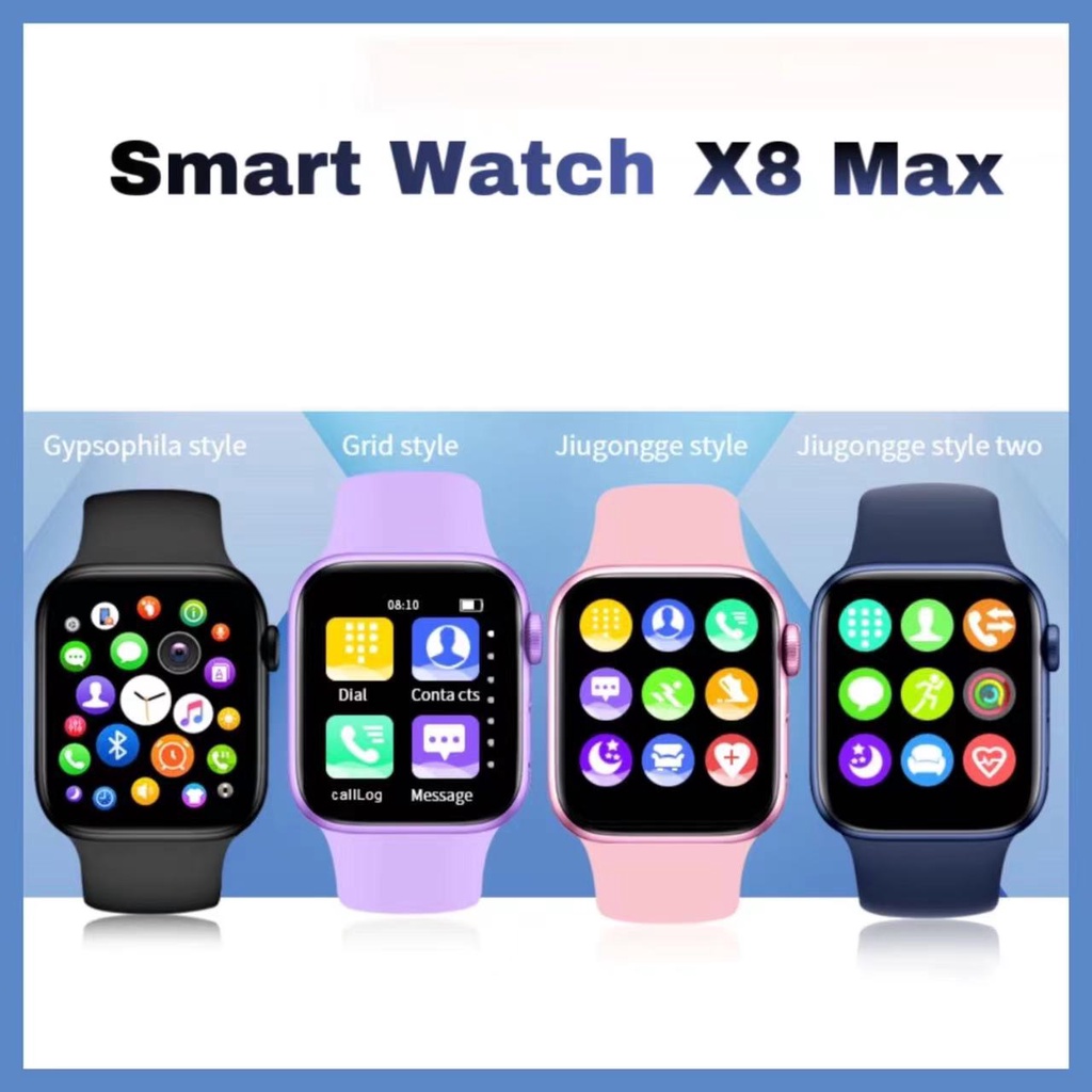 พร้อมส่งX8 Max smartwatch 44mm โทรด้วยบลูทูธนาฬกา กันน้ํา เหมาะกับการ ...
