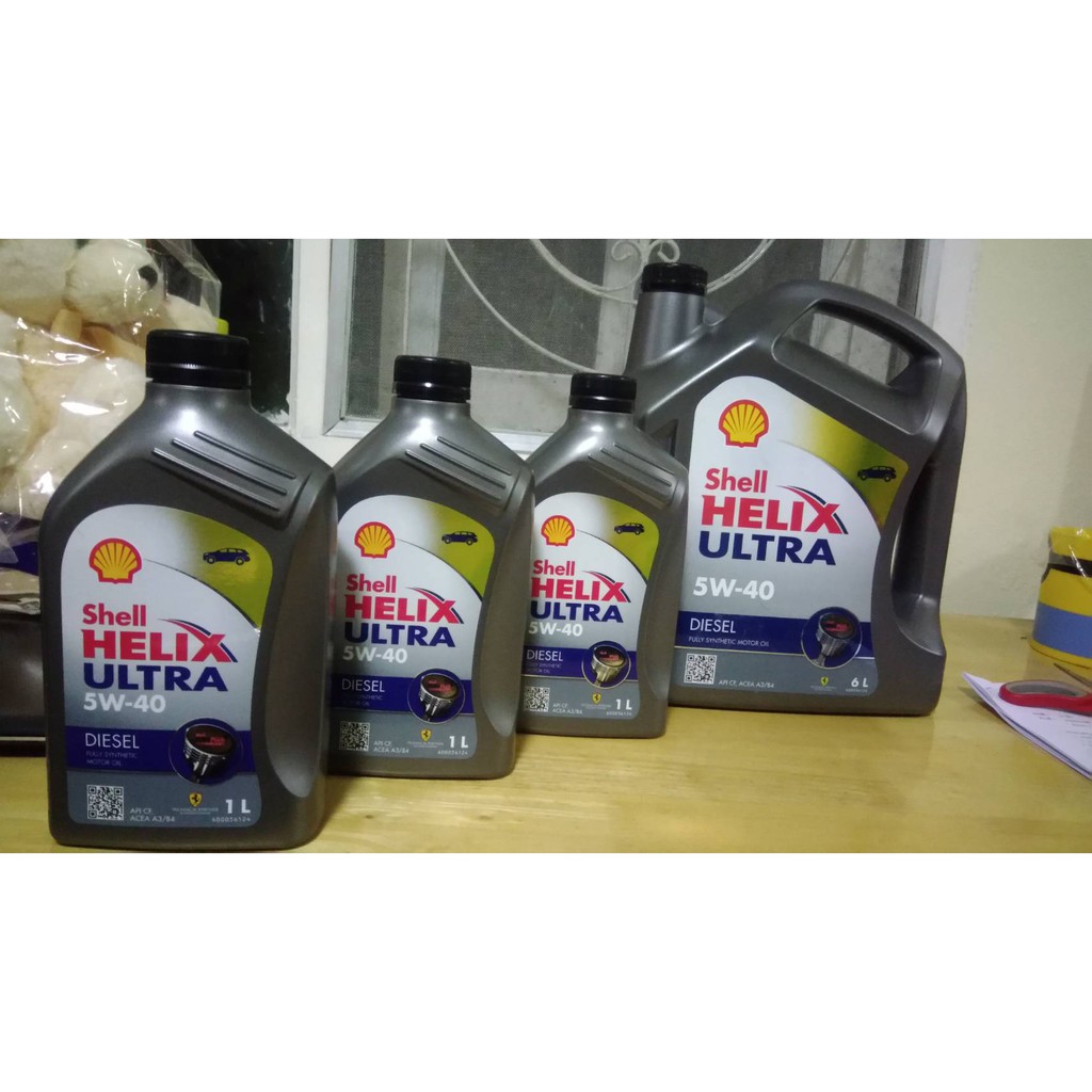 Shell Helix Ultra 5W-40น้ำมันเครื่องสังเคราะห์สเปคยุโยปแท้100% ...