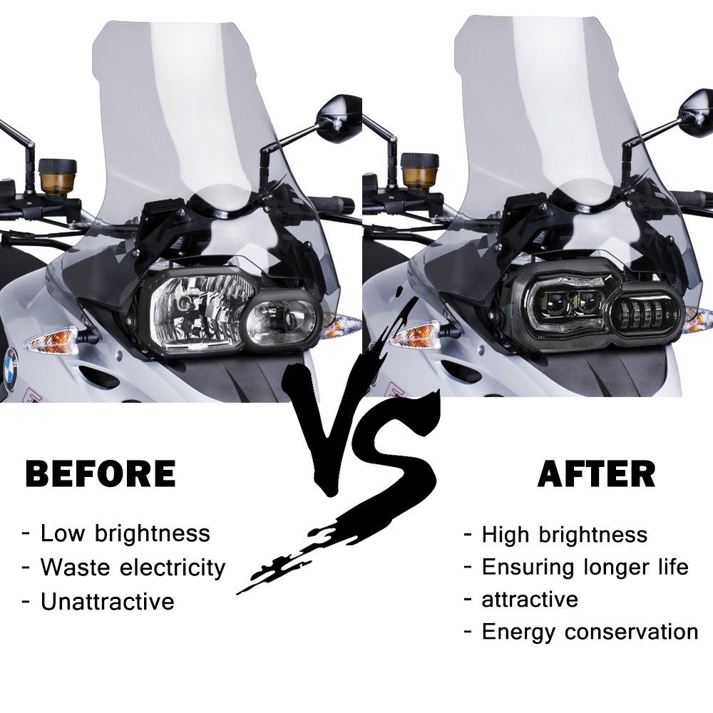 ไฟหน้ารถจักรยานยนต์ 110W Headlights LED Lights for BMW F650GS F700GS ...