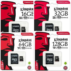 Kingston Micro SD Memory Card 128GB 64GB 32GB 16GB Class10 Mini SD Card ...
