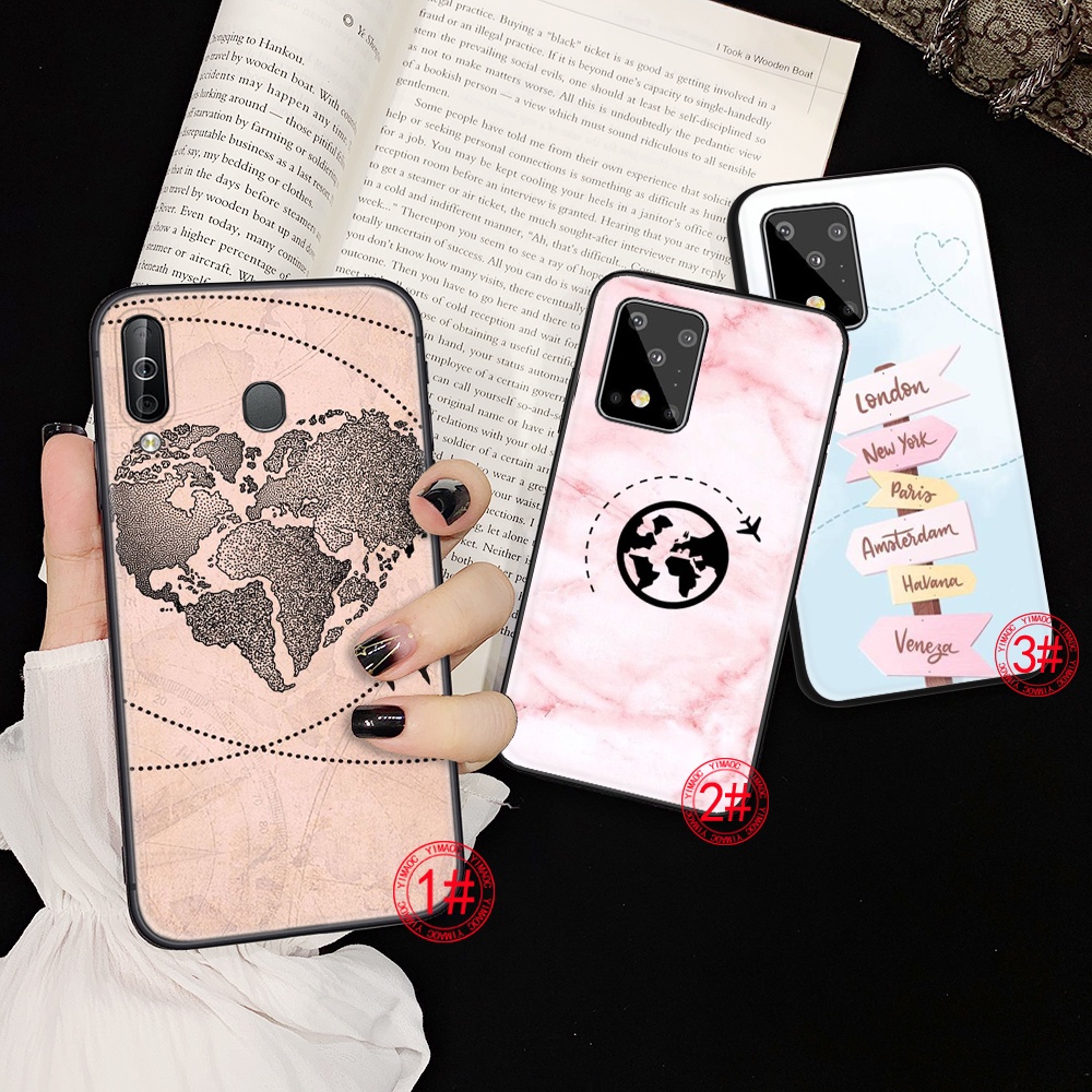 เคสโทรศัพท์มือถือลายแผนที่โลกสําหรับ Samsung A10 A10s A20 A30 A20s A20s