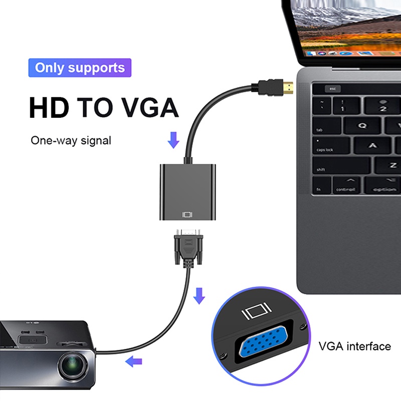 HD to VGA Cable สายแปลง จากHDออกVGA Full HD 1080P สาย HD to VGA ...