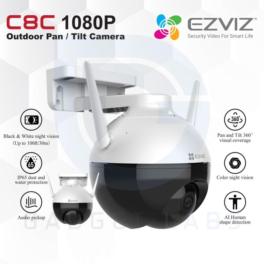 Ezviz C8C Pro Ai กล้องวงจรปิดแบบไร้สาย 1080p Color Ptz Ip สําหรับ ...