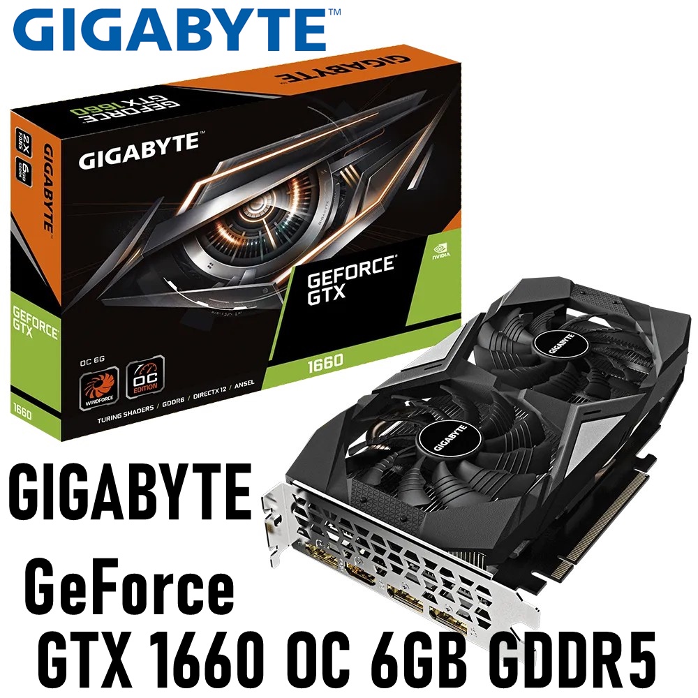 VGA (การ์ดแสดงผล) GIGABYTE GTX1660 OC 6G 6GB GDDR5 (GV-N1660OC-6GD) - csitsystems - ThaiPick