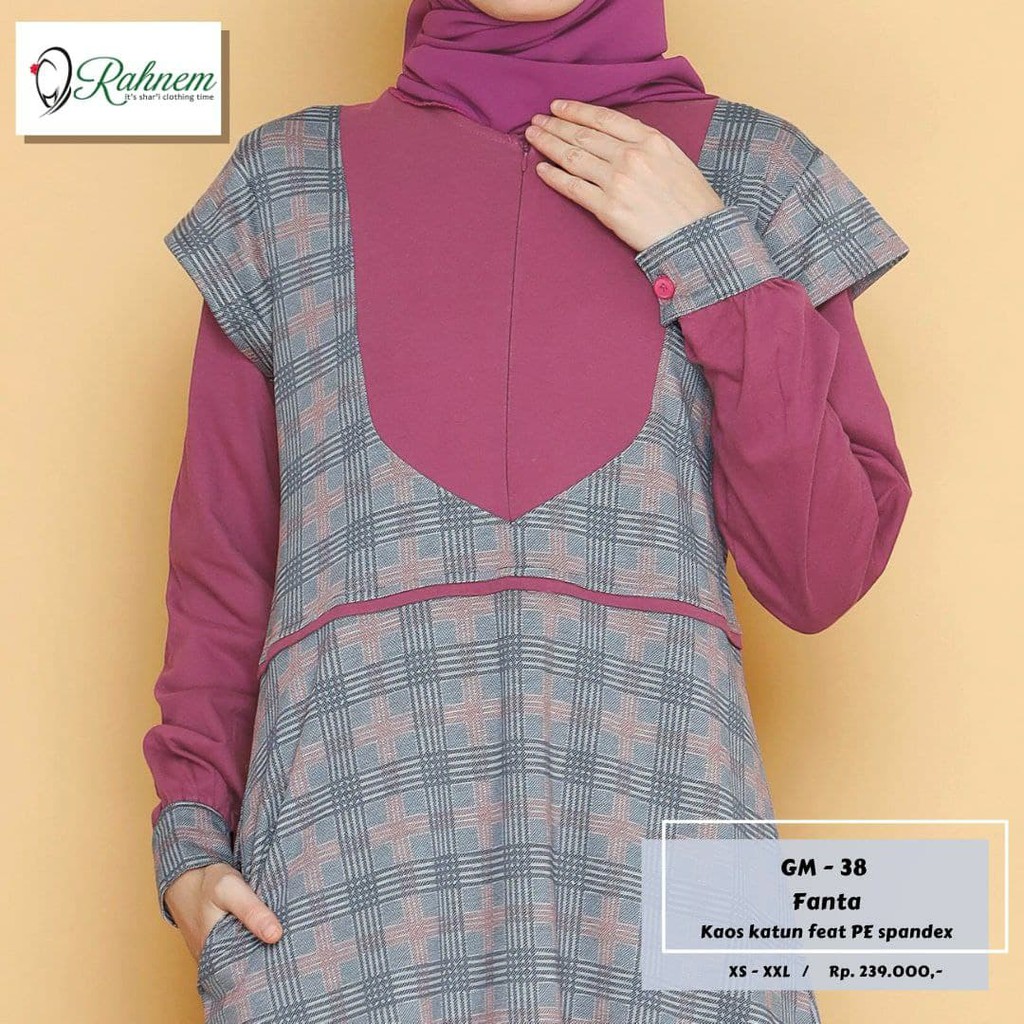 Gamis RAHNEM GM 38 OLIVE FANTA เสื้อยืด FEAT PE SPANDEX ADEM ใส่สบาย เป็นมิตรกับสิ่งแวดล้อม ...