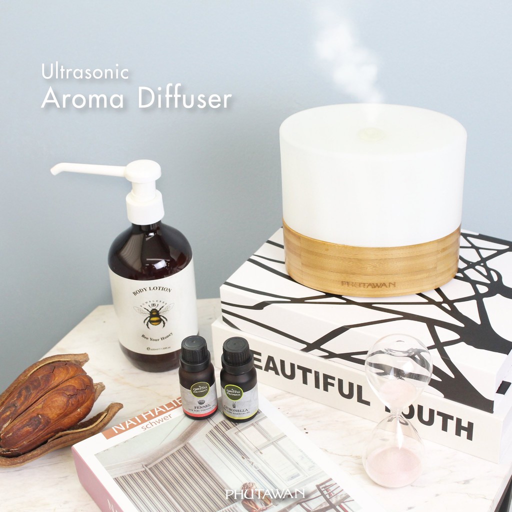 Ultrasonic Aroma Diffuser เครื่องพ่นไอน้ำอโรม่า | Shopee Thailand