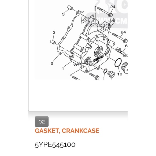 ปะเก็นแม่เหล็กบรรจุซ้าย 5Yp 1s7 e5451 00 t135 jupiter mx 135 old 06 09 ...