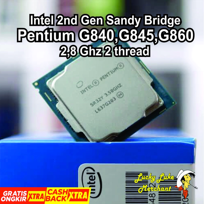 เครื่องโปรเซสเซอร์อินเต็ล Pentium Gold G840 G845 G850 G860 2nd Gen LGA ...