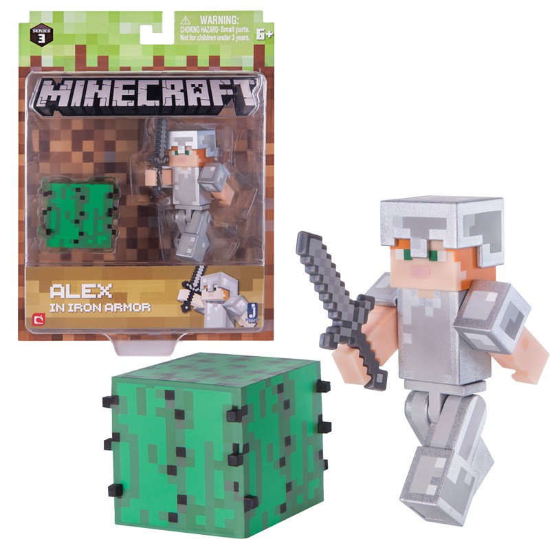 Minecraft Action Figure Alex Iron Armor | Shopee Thailand