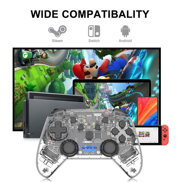 Joy Pro Wireless Controller แบบใส Nintendo SwitchSteamMacOS ...