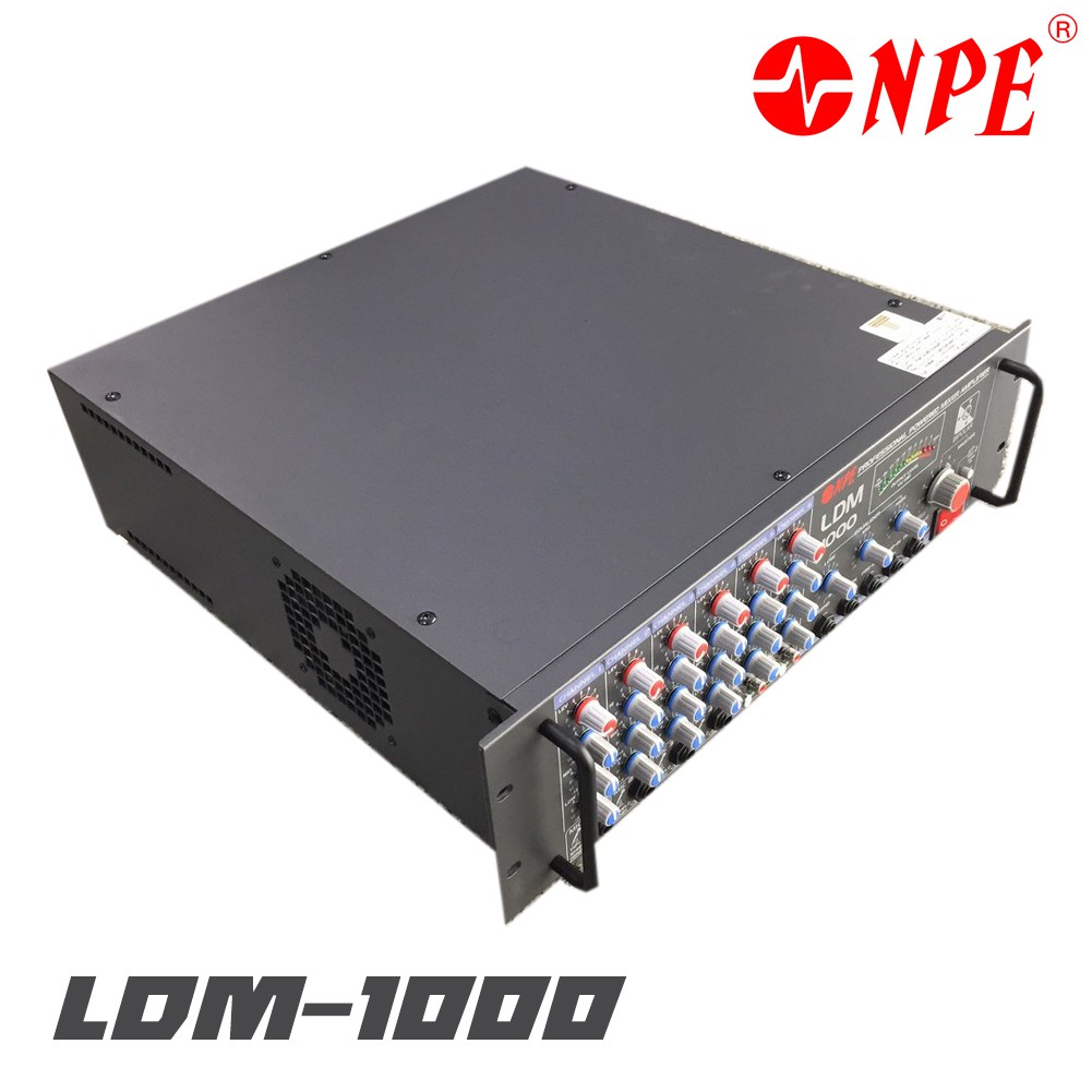 NPE LDM-1000 เพาเวอร์มิกเซอร์แบบมีไลน์ ให้กำลังสูง 1000 วัตต์ เหมาะสำหรับ งานระบบประกาศ ระบบ ...
