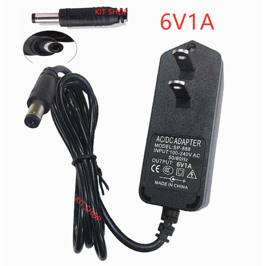 DC อะแดปเตอร์ Adapter 6V 1A 1000mA (DC 5.5x2.5MM) | Shopee Thailand