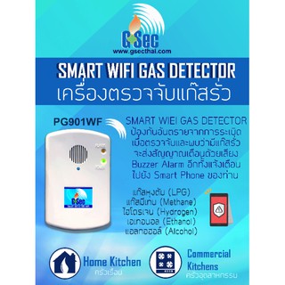 เครื่องตรวจจับแก๊สรั่ว GSEC Gas Detector แจ้งเตือนโดยส่งเสียง Alarm:PG ...