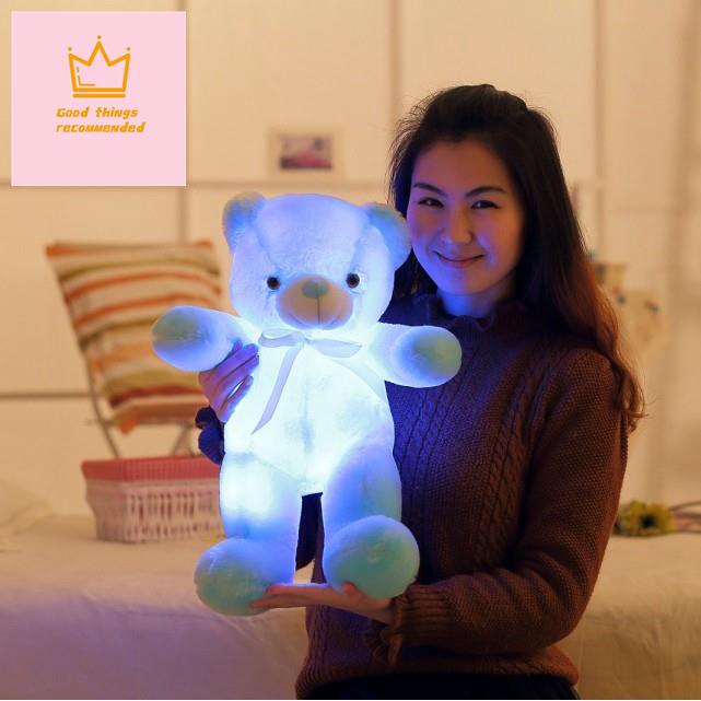 ღ50cm Cute LED Colourful Glowing Teddy Bear Light up Plush Stuffed Toy ...