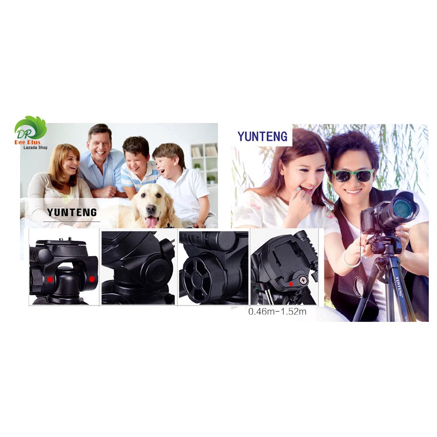 YUNTENG VCT-668 ขาตั้งกล้อง ขาตั้งมือถือ 3ขา tripod for camera DV ...