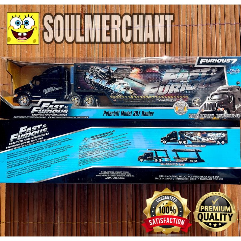 Jada FAST & FURIOUS TRUCK PETERBILT 387 HAULER - Transsport TRAILER ...