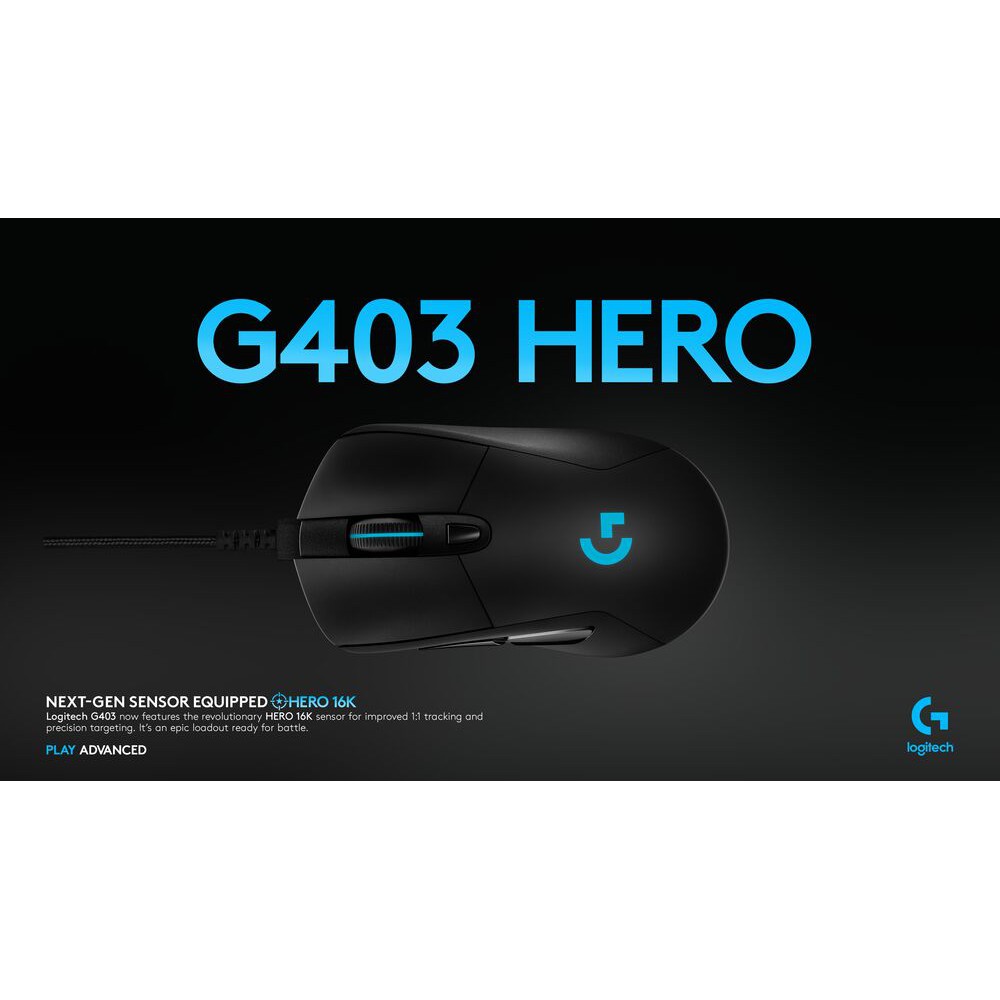 MOUSE (เมาส์) LOGITECH G403 HERO GAMING MOUSE ประกัน 2 ปี ของแท้ ประกัน ...