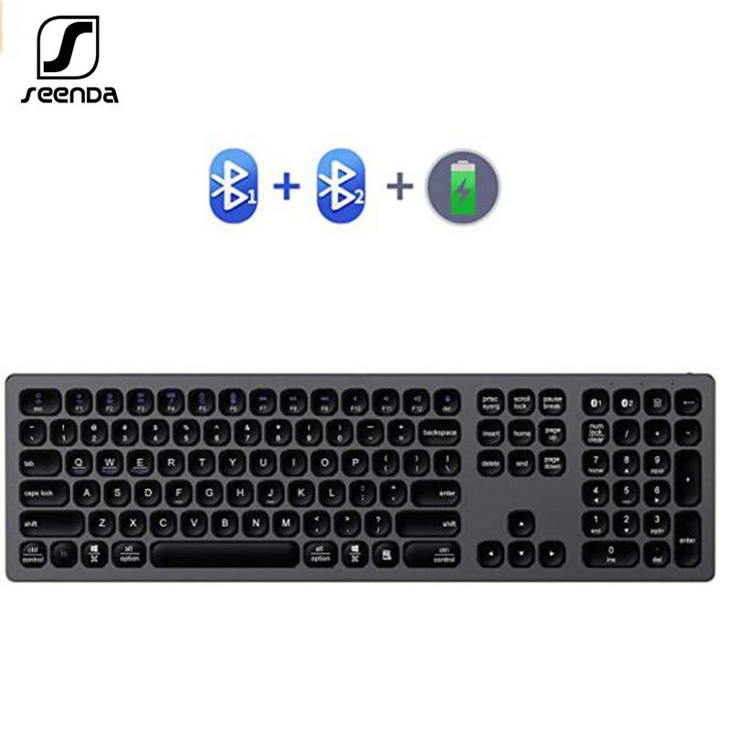 《NEWEST》SeenDa Bluetooth Keyboard Multi-Device Rechargeable Bluetooth ...