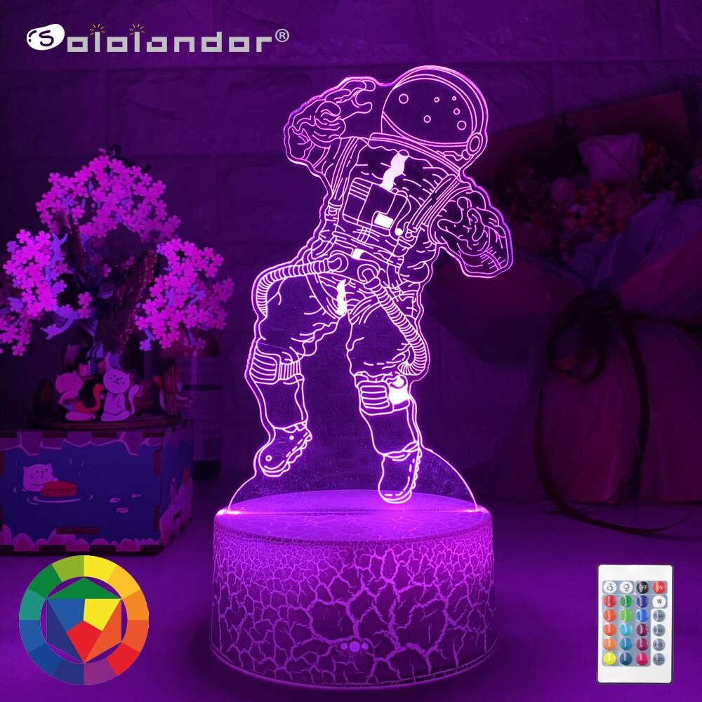 Bedroom Desktop Acrylic Kids Room Color Change Led 3D Illusion Globe ...