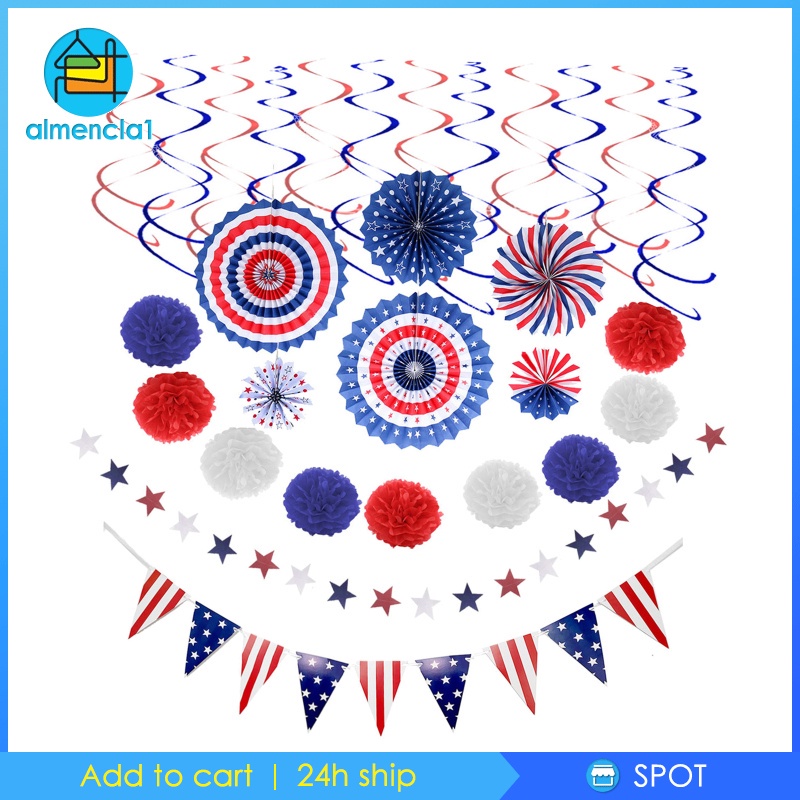 [ALMENCLA1] Independence Day Patriotic 4th of July Decor -American Flag ...