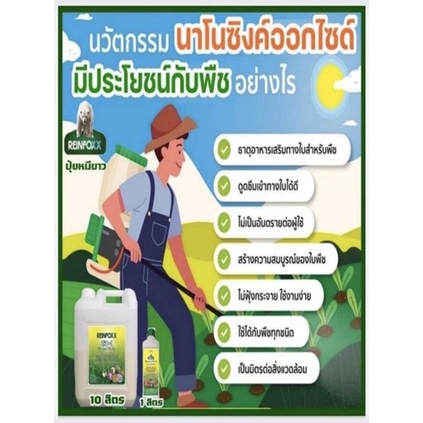 ปุ๋ยหมีขาว ธาตุอาหารเสริม ซีโอ-วัน ตรา รีอินฟอกซ์ (REINFOXX) ปุ๋ยหมีขาว ...