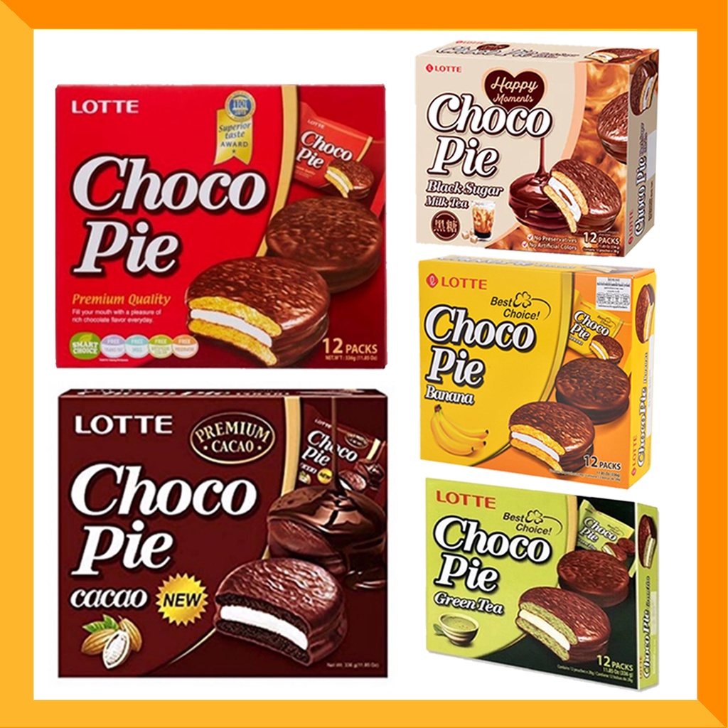NEW EURO Choco Pie ยูโร่ ช็อกโกพาย บราวนี่ BROWNIE แพ็ค 12 ชิ้น ...