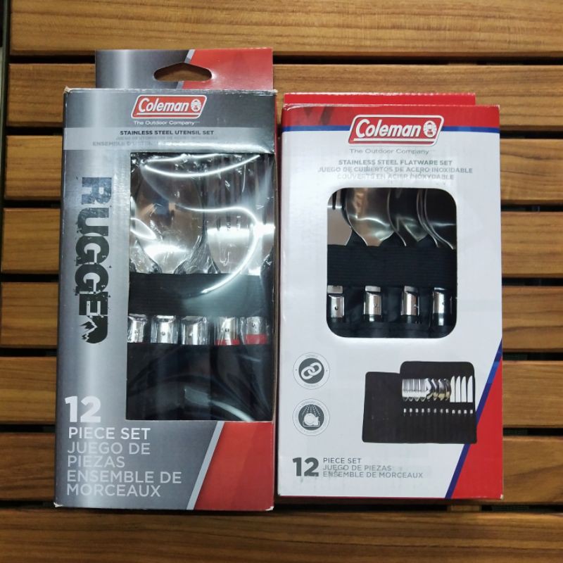 ชุดช้อน Coleman Cutlery ชุด 12 ชิ้น สำหรับ 4 ท่าน พร้อมกระเป๋าพกพา ส้อม ...