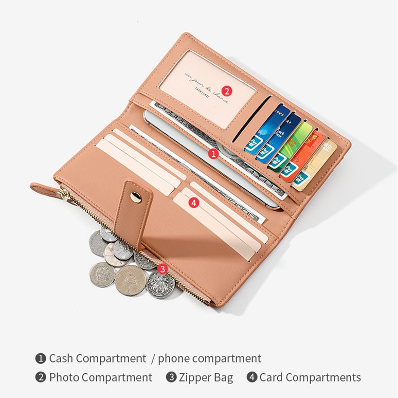 Taomicmic กระเป๋าสตางค์ใบยาวสําหรับสตรีทรงคลัทช์ใส่โทรศัพท์ได้ ...