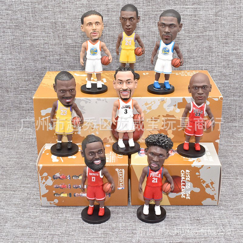 ตุ๊กตาบาสเก็ตบอล Nba NBA Star James.Harden Figure Blind Box Q Version ...